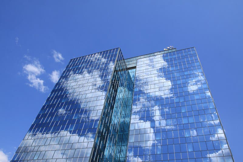 Modern Building on the Blue Sky Stock Image - Image of elevation ...