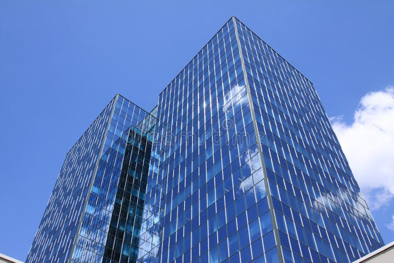 Modern Building on the Blue Sky Stock Photo - Image of condominium ...