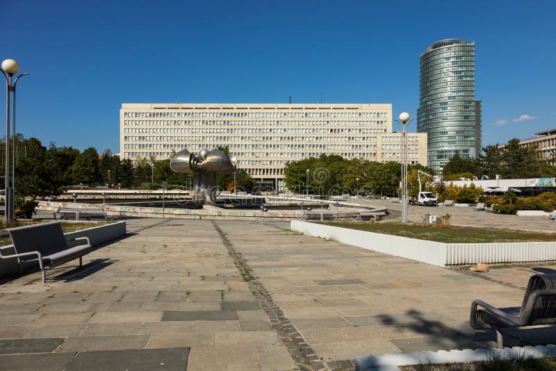 Modern Building in Bratislava Stock Image - Image of bright, view ...