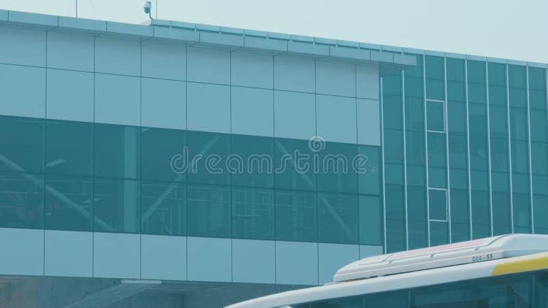 Modern Building with Bus in Urban Setting Stock Footage - Video of ...