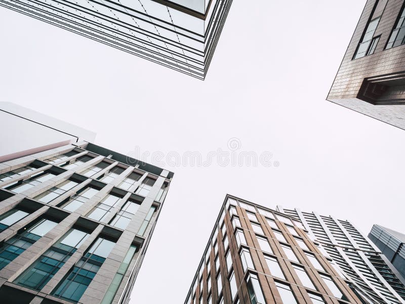 Modern Building Architecture Exterior Perspective Stock Image - Image ...