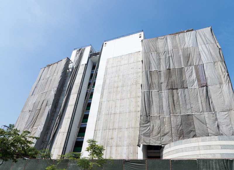 Modern Building with Canvas Stock Photo - Image of architecture, linen ...