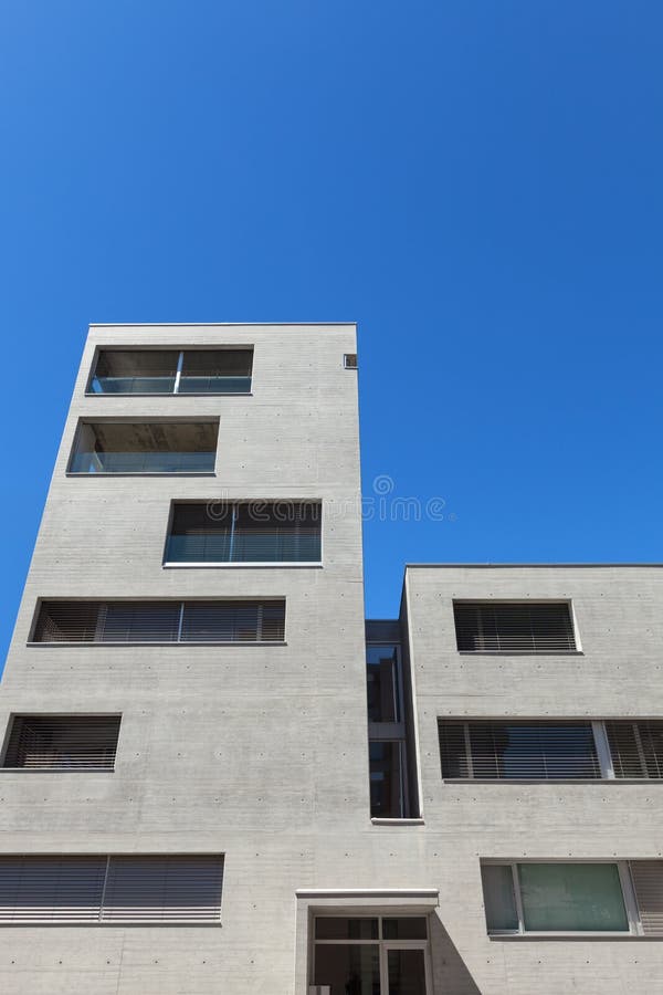 Modern Building in Cement, Exterior Stock Photo - Image of cement ...