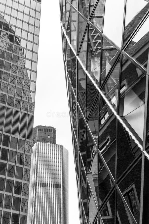 Modern Building Centre Vertical Abstract Design with Details Editorial ...