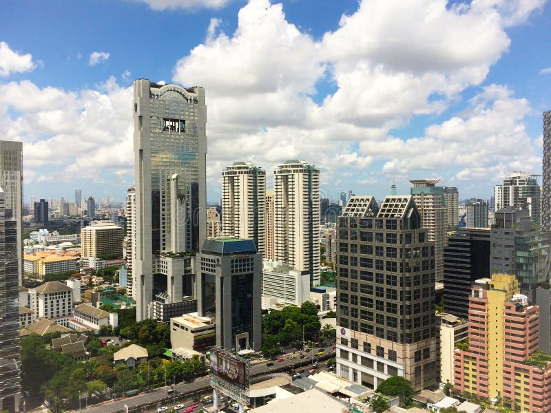 Modern Building City on Brighter Sky Day Editorial Stock Image - Image ...