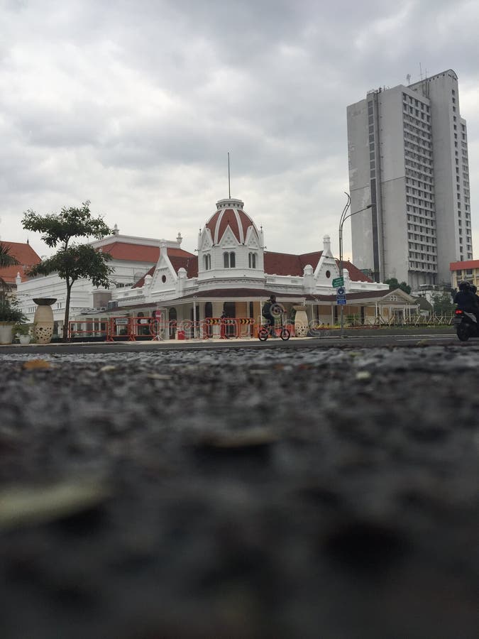 Modern Building with Classy Design in Town Stock Image - Image of ...