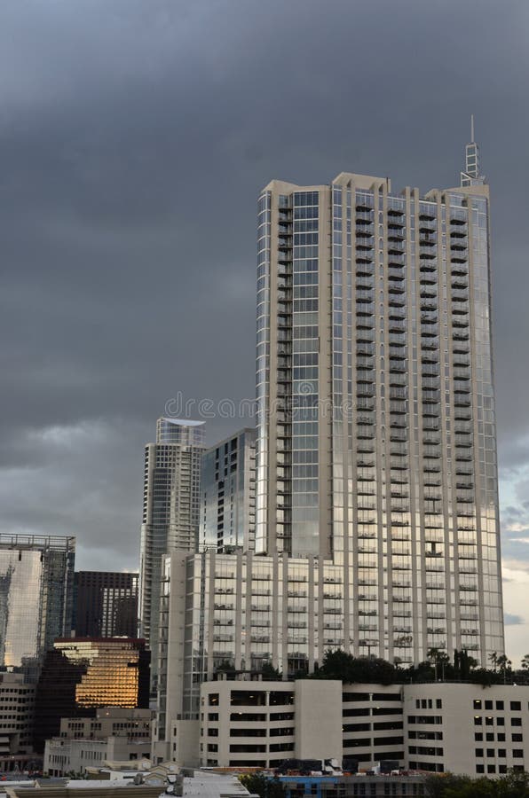 Modern Building and Cloudy Background Editorial Photography - Image of ...