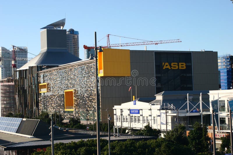 Modern Building of ASB Bank Headquarters, North Wharf Wynyard Quarter ...