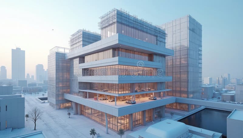 Modern Building Complex. Architectural Design. Cityscape View ...