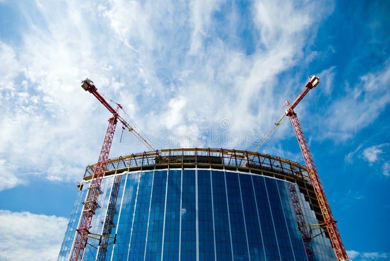 Modern Building Construction Stock Photo - Image of backgrounds, city ...