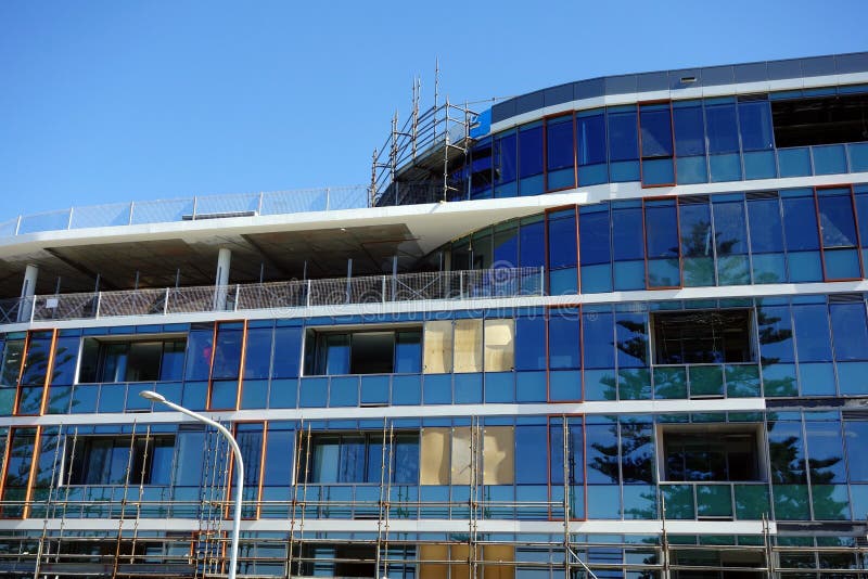 Modern Building Glass Facade Stock Photo - Image of construction ...