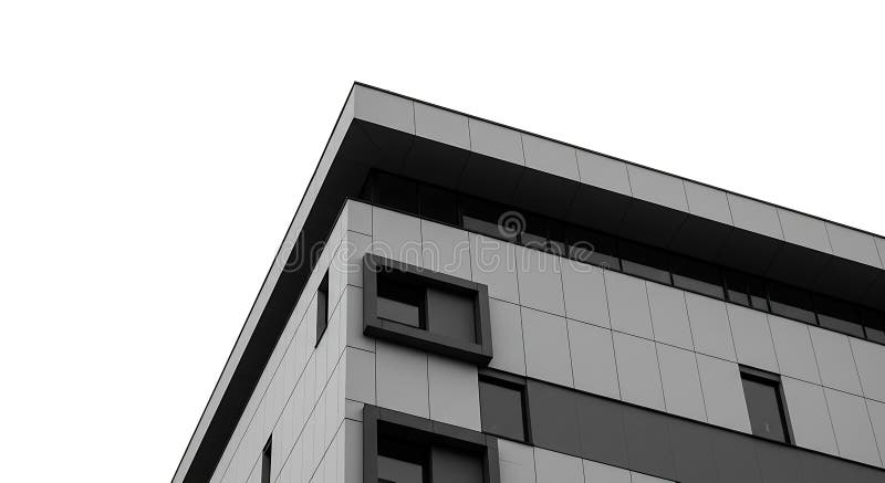 Modern Building Corner with a Sleek, Minimalist Design. the Structure ...