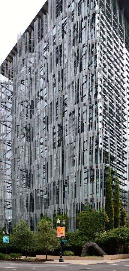 Modern Building in Downtown Portland, Oregon Stock Image - Image of ...