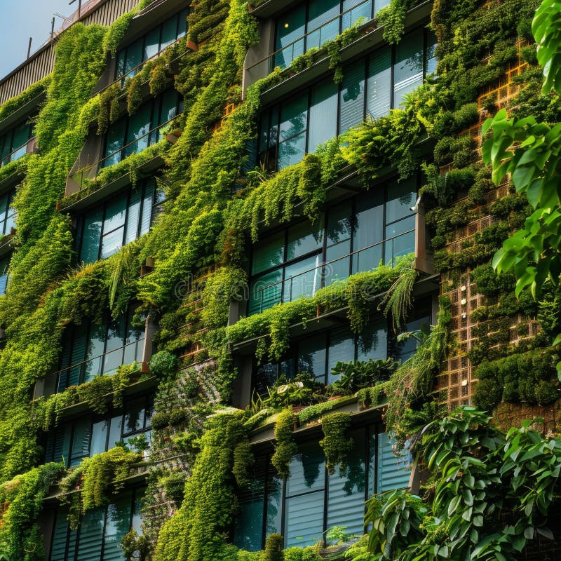 Verdant Balcony Facades stock image. Image of environment - 311937977