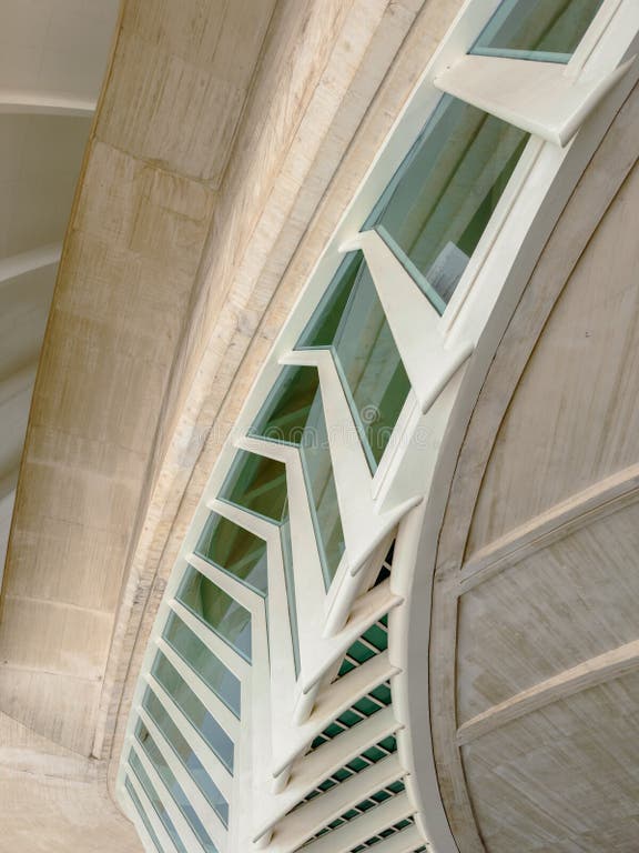 Modern Building Facade with Angular Windows Stock Photo - Image of ...