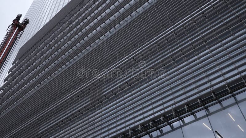 The Modern Building Facade is Currently Undergoing Construction Work ...