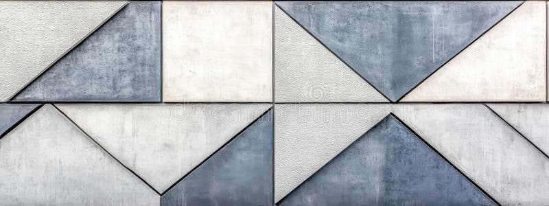Modern Building Facade with Geometric Concrete Panels Showing Triangles ...
