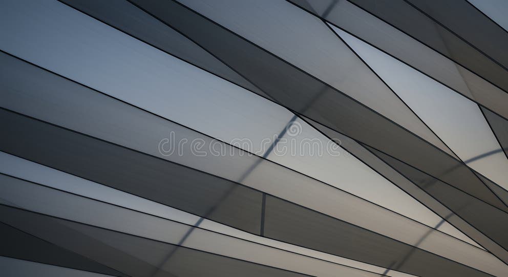 Modern Building Facade with Geometric Pattern of Panels and Metal ...