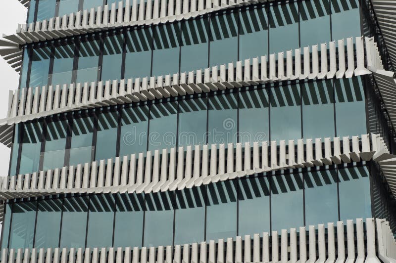 Modern Building Facade, Geometry in Lines Stock Image - Image of ...