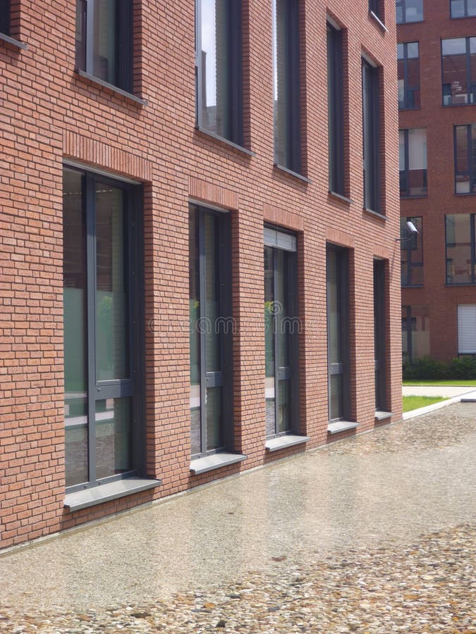 Modern Red Brick Facade