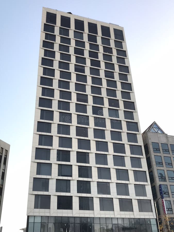 Modern building facade stock image. Image of window - 295324645