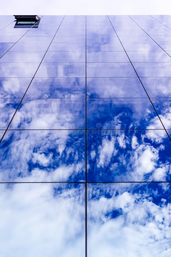 Modern Building Facade with Reflections. Stock Image - Image of modern ...