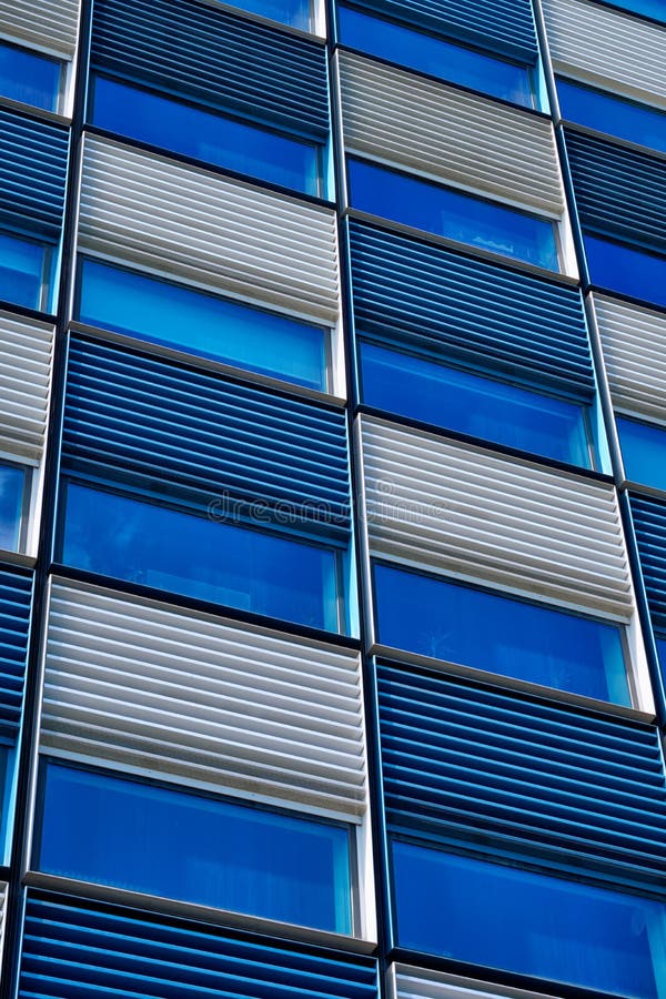 Modern Building Facade with Widnows Close Up Stock Image - Image of ...
