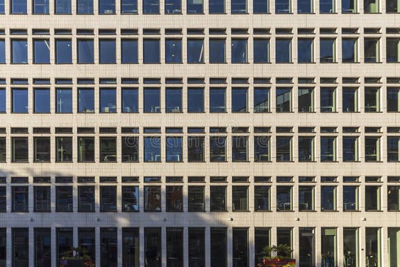 A Modern Building Features a Repetitive Pattern Stock Image - Image of ...