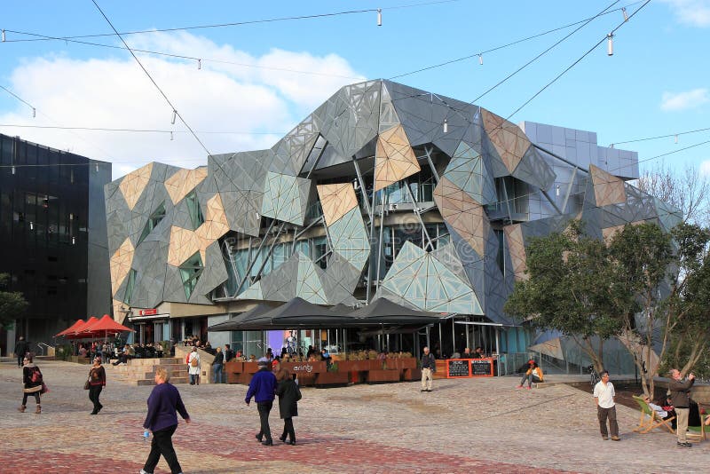 Federation Square Contemporary Architecture Melbourne Editorial Stock ...
