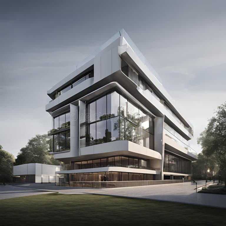 A Modern and Clean Building Stock Illustration - Illustration of ...