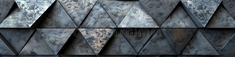 A Modern Building with a Geometric Facade of Triangles Stock Photo ...