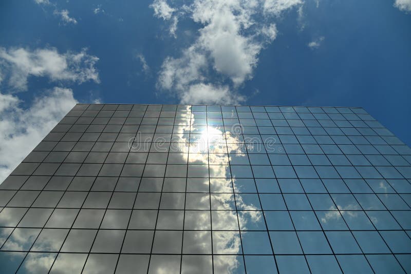 Facade of Reflecting Building Stock Photo - Image of angle, structure ...