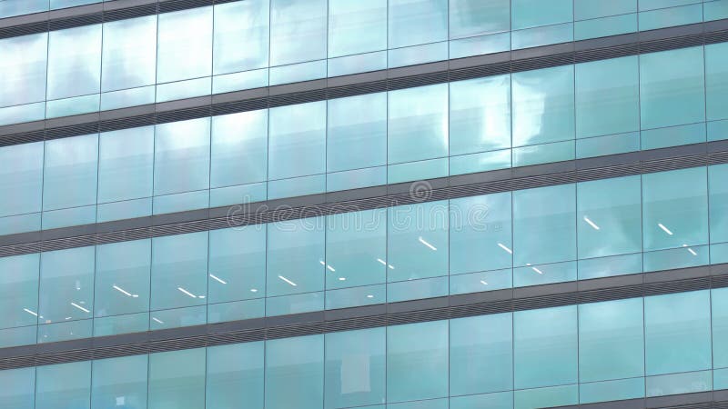 Modern Building with Glass Windows Reflected Sky Stock Photo - Image of ...