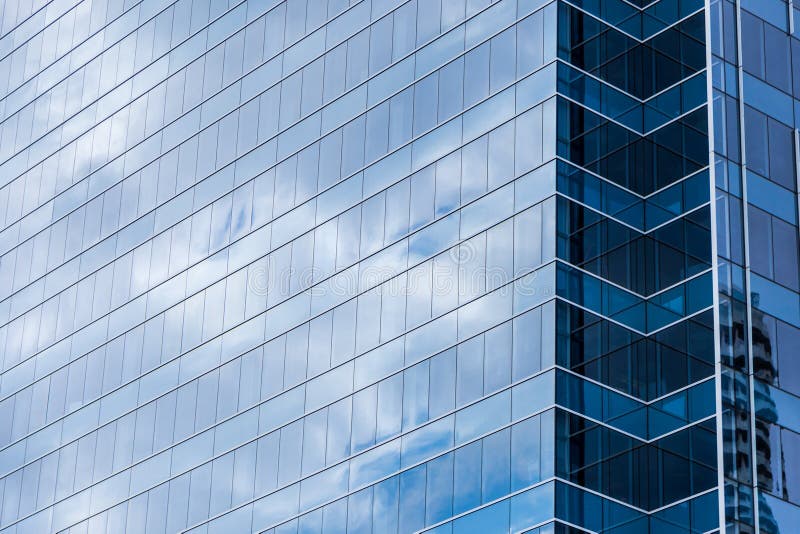 Modern Building Glass Windows with Sky Reflection Stock Image - Image ...