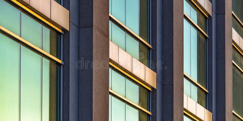 Modern Building with Glass Windows on a Sunny Day Stock Image - Image ...