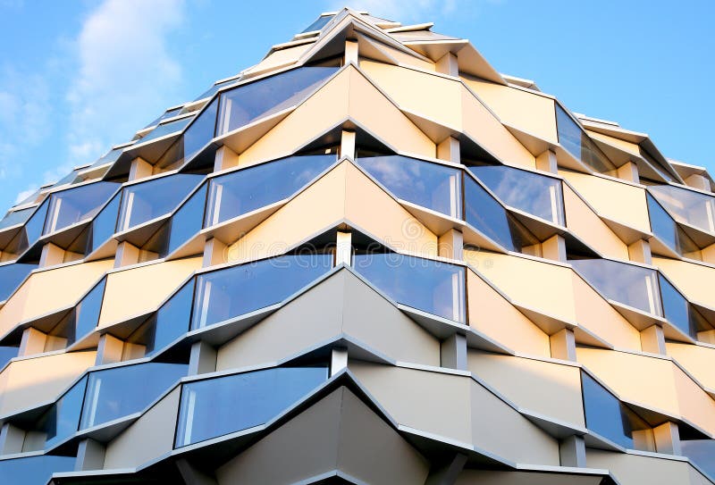 Modern Building Graphic Detail Stock Photo - Image of light, background ...