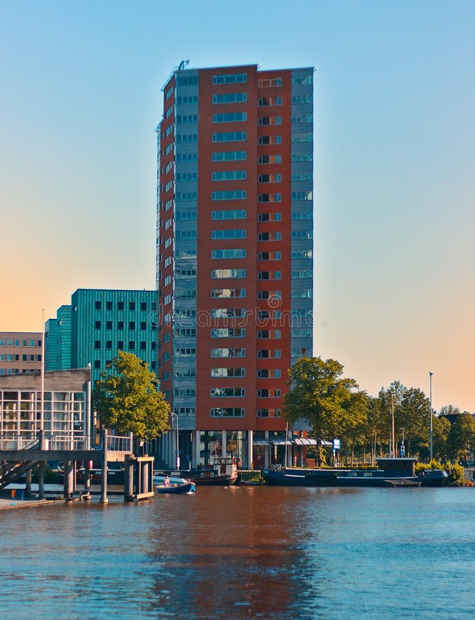 Modern building groningen stock photo. Image of lodge - 186293546