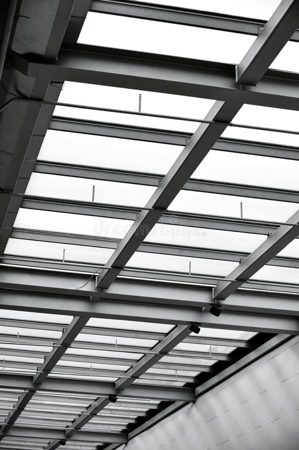 Modern Building H-Beam Construction Stock Image - Image of natural ...