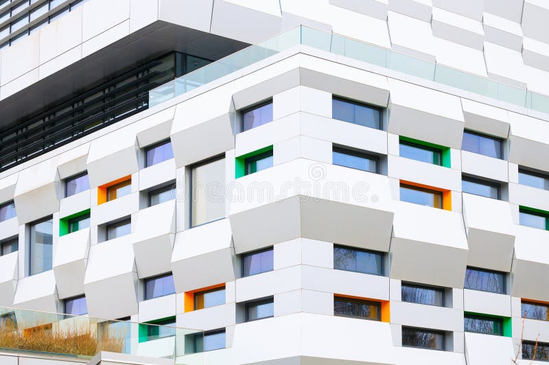 Modern Building Huge Office Colorful and White Architecture Complex ...