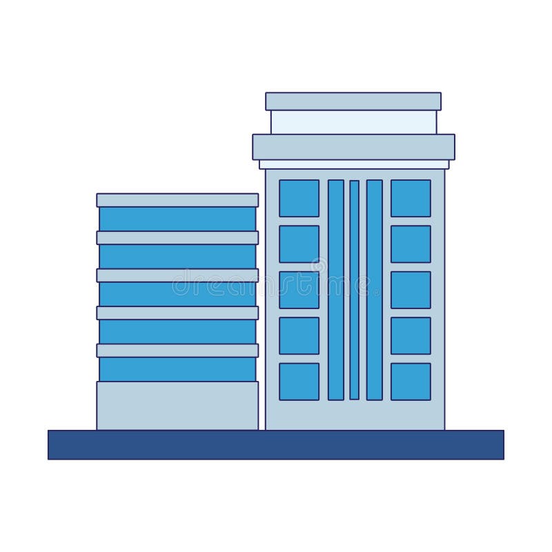 Modern Building Icon, Flat Design Stock Vector - Illustration of urban ...