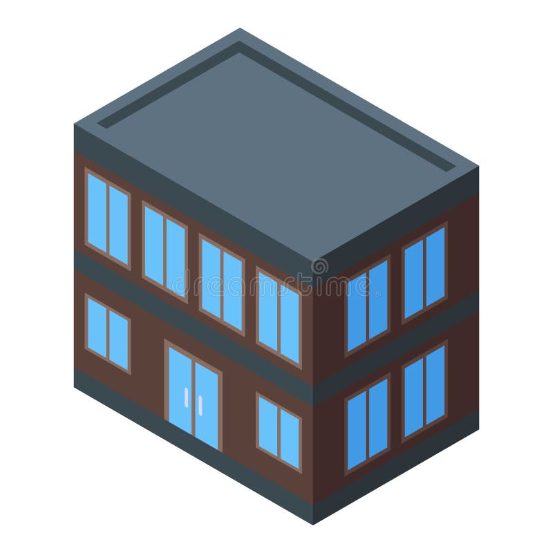 Modern Building Icon Isometric Vector. City Office Building Stock ...