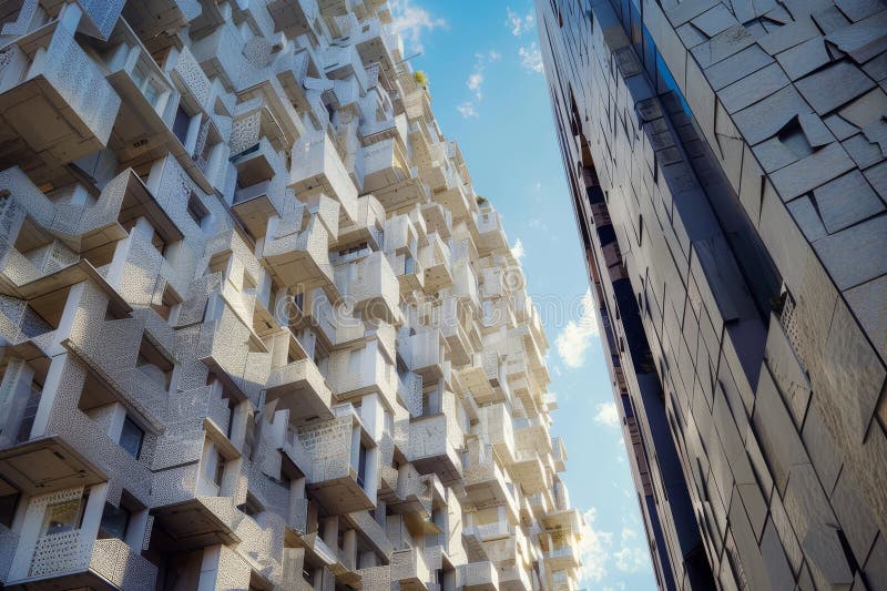 A Modern Building with an Innovative Design, Featuring Unique Materials ...