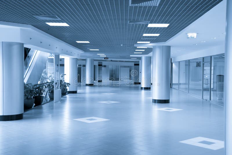 Modern building interior stock image. Image of perspective - 8879173