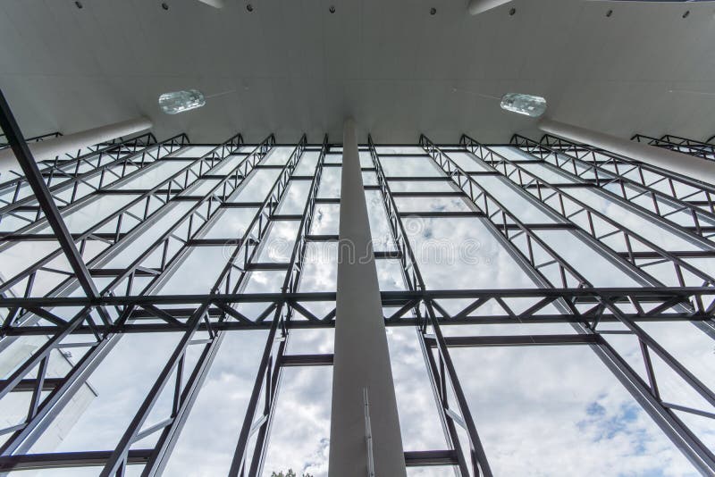 Modern Building Interior. Office Building. Big Bright Windows. Stock ...