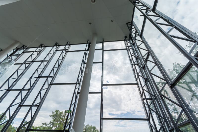 Modern Building Interior. Office Building. Big Bright Windows. Stock ...