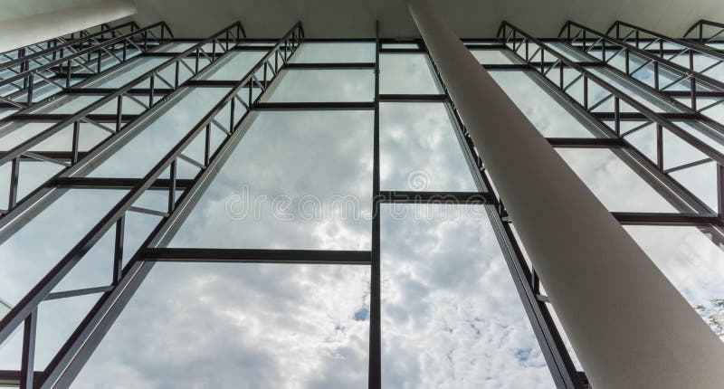 Modern Building Interior. Office Building. Big Bright Windows. Stock ...