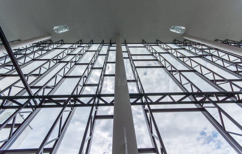 Modern Building Interior. Office Building. Big Bright Windows. Stock ...