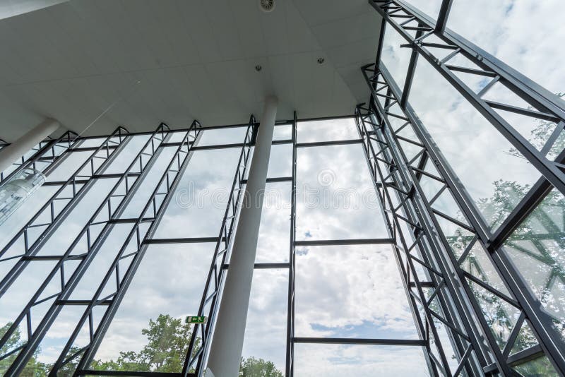 Modern Building Interior. Office Building. Big Bright Windows. Stock ...