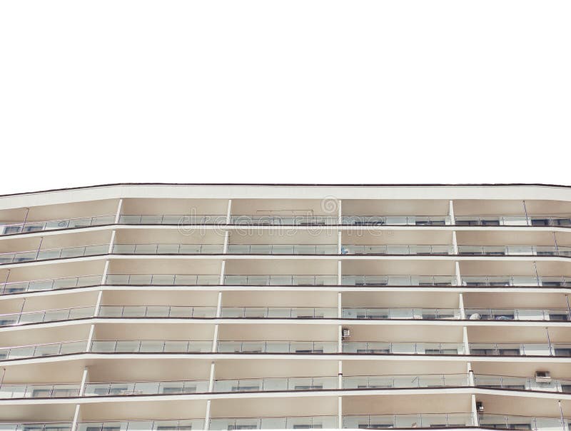 Modern Building Isolated on White Background Stock Photo - Image of ...