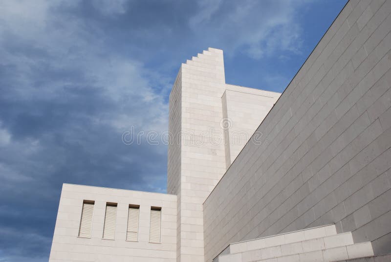 Modern Building-Italy stock photo. Image of stone, clouds - 2391842